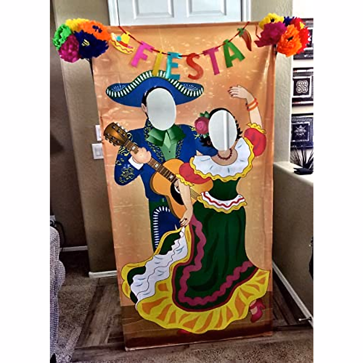 Fiesta Couple Photo Booth Door Banner for Cinco de Mayo - 6 feet tall - Party Decor | Fiesta |