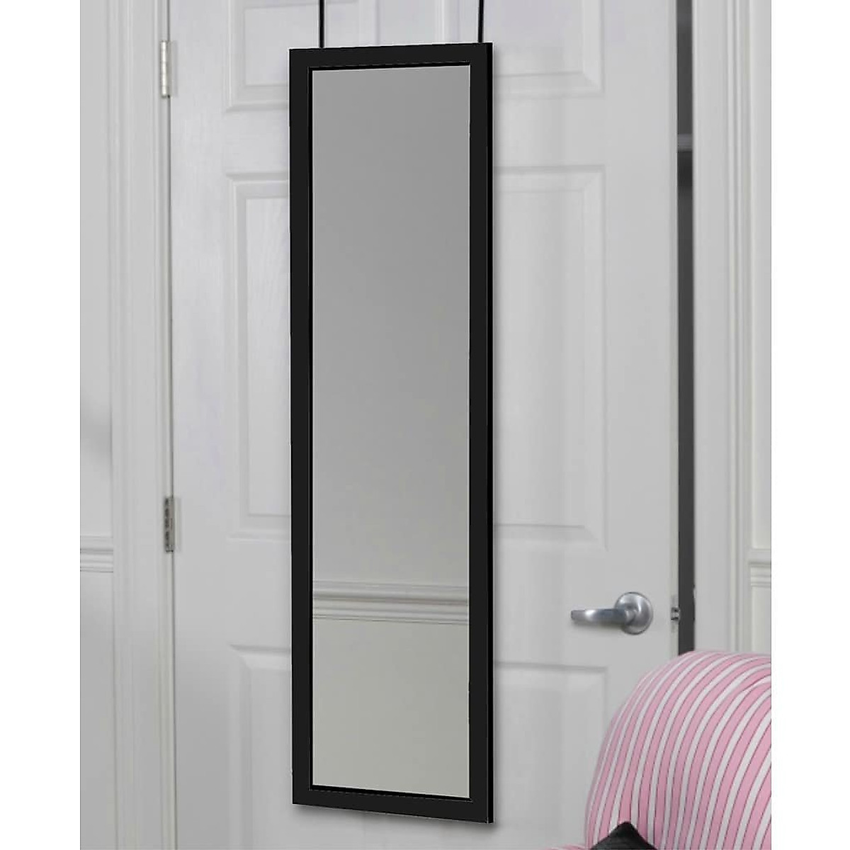 Mirrotek DM1448BLK Door Mirror, 13.7" x 48", Black