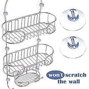 60 Pieces Suction Cups for Shower Caddy Shower Suction Cups Connectors Heavy Strength Large Clear Plastic Suction Cups Hooks Holder for Bathroom Window Glass Home Kitchen