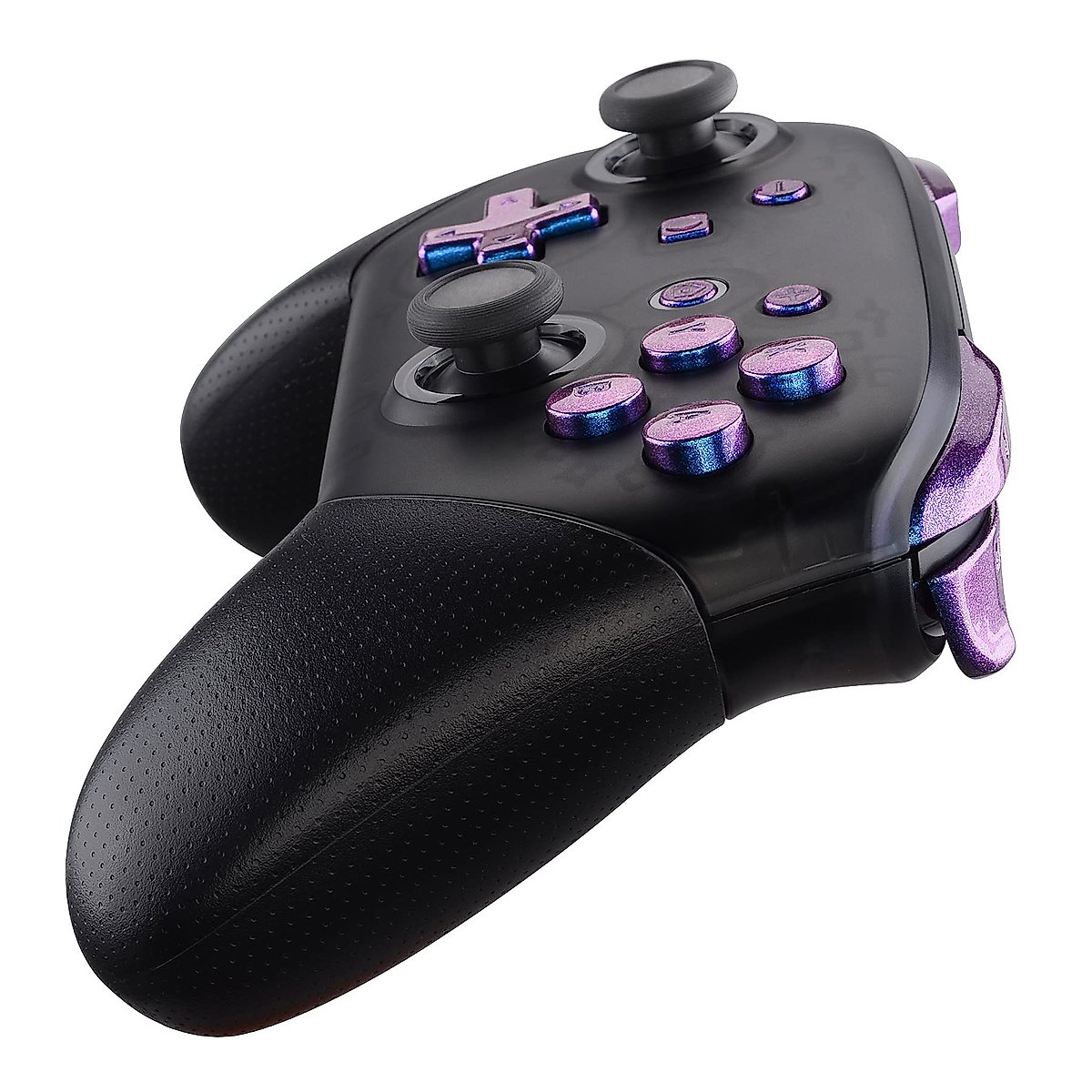 eXtremeRate Purple Blue Chameleon Repair ABXY D-pad ZR ZL L R Keys for Nintendo Switch Pro Controller, DIY Replacement Full Set Buttons with Tools for Nintendo Switch Pro - Controller NOT Included
