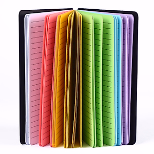 EOOUT 4 Pack Spiral Notebook 5 x 7 Inches College Ruled Note Journals, Poly Cover 7 Bright Neon Colored Lined Paper Memo Pads 100 Sheets/200 Pages for School