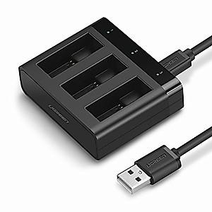 UGREEN Camera Charger for GoPro - Triple Battery Charger Compatible with Hero 8 Black, Hero 7 Black, Hero 6