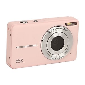 Digital Camera, HD 1080P Pocket Digital Camera with 2.4 Inch IPS Display, Compact Point and Shoot Camera Support 16X Digital Zoom, Portable Video Camera for Beginners, Kids (Pink)
