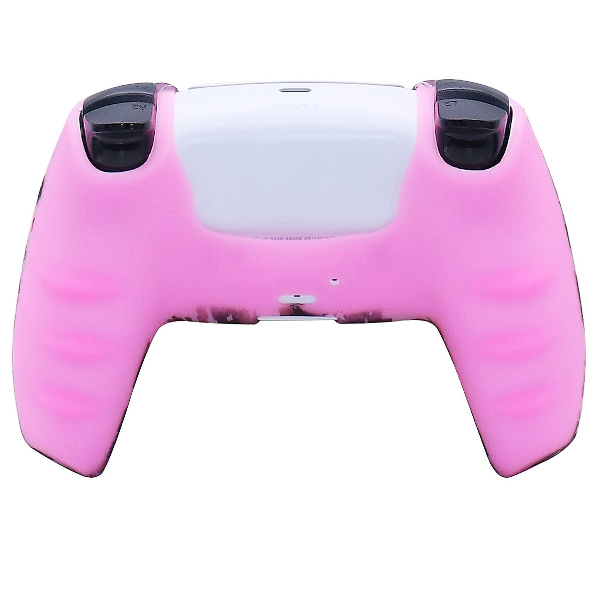 Pink Controller Skins RALAN,Silicone Controller Cover Skin Protector Compatible Ps5 Controller (Pink Pro Thumb Grip x 8)