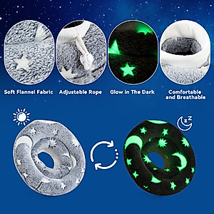 BALAPET Adjustable Soft Dog Cone Pet Recovery Collar for Dogs After Surgery Glow in The Dark Design Protective Elizabethan Collar Not Block Vision Fit for Dogs Recovery and Stop Licking(S)