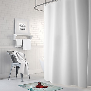 Caroline's Treasures PJC1110RUG Cardinal Winter Red Bird Machine Washable Memory Foam Mat, Bathroom Rug, Non-Slip Bath Mat, Durable Thick Washable Rugs for Kitchen, Bathroom Quick Dry, Decorative Artw