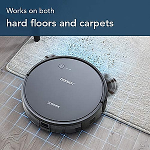 ECOVACS DEEBOT 601 Robotic Vacuum Cleaner with App Control, for Carpet & Optimized for Hard Floor, Max Mode, Quiet, Scheduling, Auto-Charging, Pet Friendly, Works with Amazon Alexa & Google Assistant
