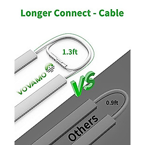 Vovamo Plug-in Under Cabinet Lighting, Dimmable Under Counter Lights for Kitchen, 2pcs 12 Inch, Cold White 6000K Linkable USB Led Closet Light, Wired Indoor Night Lights Bar for Desk, Sink,Workbench