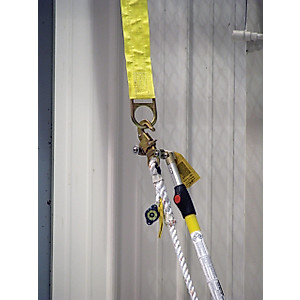 3M DBI-SALA First-Man-Up 2104527 Remote Anchor System, 6 to 12' Pole, Tie-Off Adaptor And Snap Hook Installation/Removal Tool, 3' Tie-Off Adaptor, Carrying Bag, Navy/Yellow