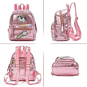 Qiuhome Unicorn Mini Backpack Girls Unicorn Bags Childrens (Pink)