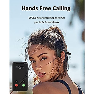 CHNYBQT Air Conduction Headphones, Open Ear Wireless Bluetooth Headphones with Built-in Mic, CVC8.0 Noise Cancelling Stereo Earphones Sports Headset for Running,Cycling,Hiking,Gym,Climbing & Driving