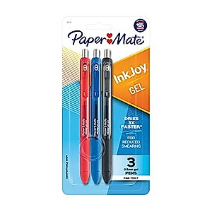 Paper Mate InkJoy Gel Pens, Fine Point, Assorted, 3 Count