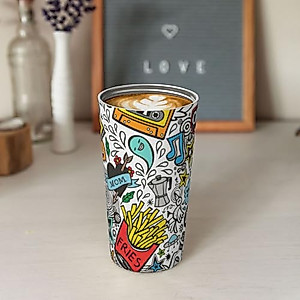 WANGXUEE comic art Print 500ml Stainless Steel Travel Tumbler Double Wall Vacuum Insulated Coffee Mug