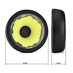 VEKEFF Replacement Ear Pads Cushions Cover for Jabra Evolve 75 75+ 75 UC / 75 MS Headphones (PU Leather)