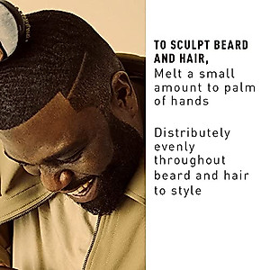 Bevel Beard Balm & Hair Pomade for Waves with Coconut Oil and Shea Butter, Locks in Moisture to Help Reduce Frizz and Breakage, Beard Care for Men, 3.4 Oz