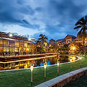 Trlec gt4-ly 24 pcs 5W High Brightness Solar Power LED Lawn Lamps with Lampshades Warm White.Used in Greenhouse, Landscape Lighting, Home Garden, or Small Pot Plant etc