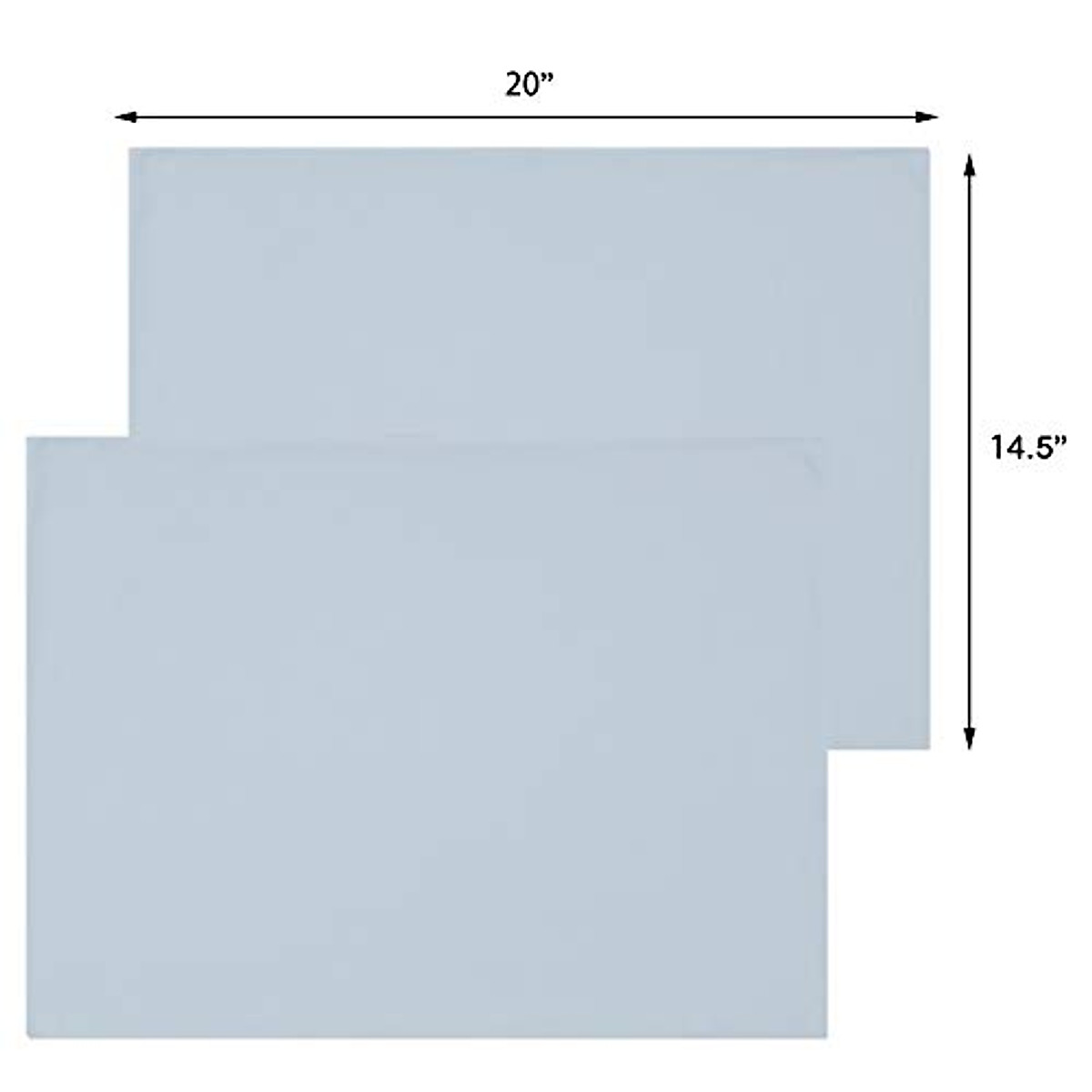 Belsden Jersey Cotton Soft Toddler Pillowcase, 2 Pack Travel Pillow Case with Envelope Closure, 14.5x20in, Breathable Moisture Wicking Pillow Covers Fit Small Pillows up to 14x19in, Lt Blue