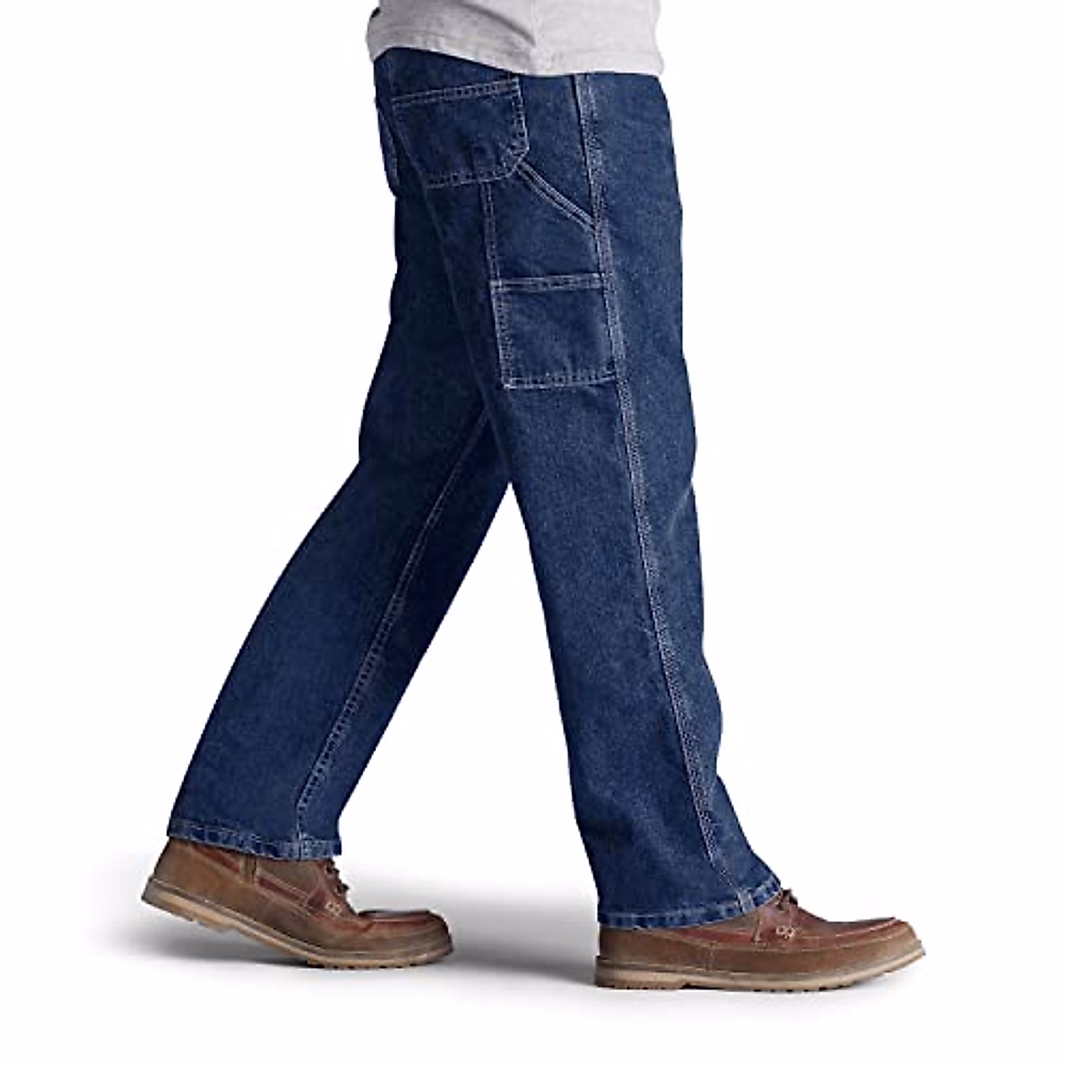 Lee Men's Loose-Fit Straight Leg Carpenter Jean, Original Stone, 34W x 32L
