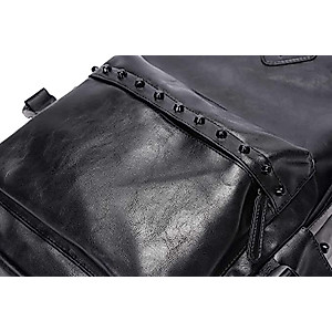 Ro Rox Unisex PU Punk Goth Laptop Bag School Uni Backpack