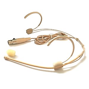 Microdot 4015 Headset Head-mounted Headworn Microphone for SHURE Wireless System - Mini XLR Ta4f Connector - Omidirectional Mic