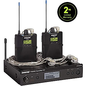 Shure PSM300 P3TRA215TWP Pro Wireless in-Ear Personal Monitor System with SE215-CL Earphones - Twinpack
