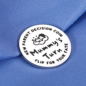 New Parents Gift for New Mom Dad Funny Decision Coin for First Time Mommy Daddy to Be Expecting Mother New Baby Birthday Present for Pregnancy Women Men Double-Sided Christmas Gifts