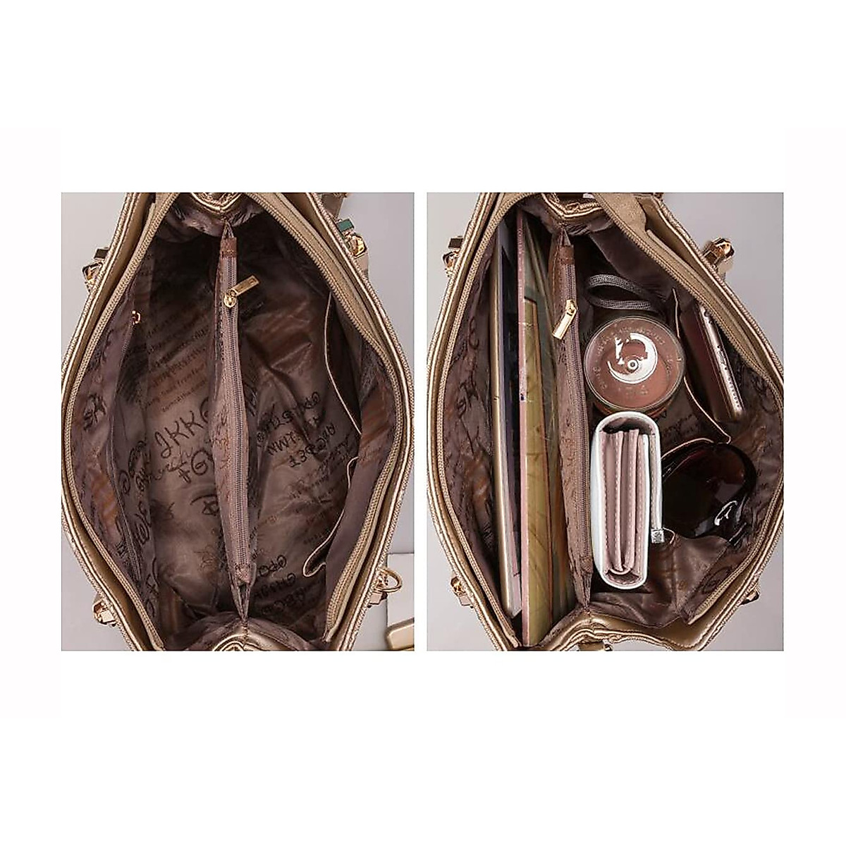 YAQUNICER Women Synthetic PU Leather Tote Satchel Hobo Backpack 4pcs Shoulder Top-Handle Crossbody Handbag-Blue