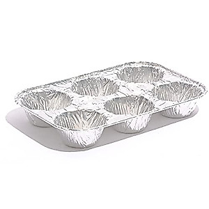 Waytiffer (10pack Muffin Pan | 6-Cup Cupcake Aluminum Pans Favorite Muffin Tin Size for Baking Cupcakes Muffins and Mini Pies - Standard Size