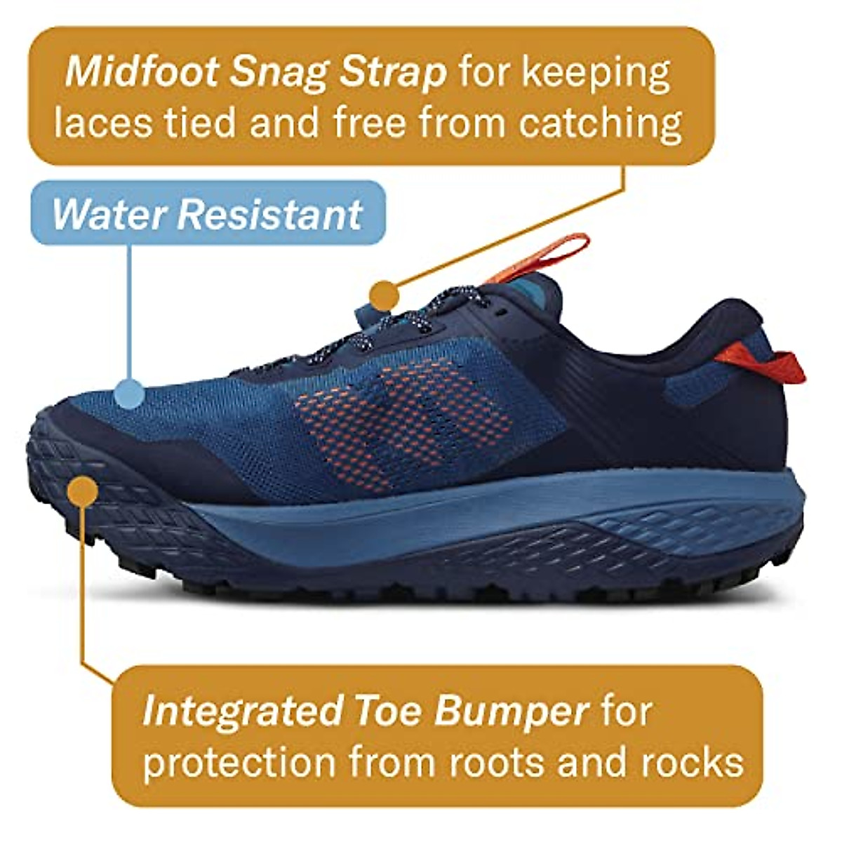 Karhu Men's Ikoni Trail Water Resistant Trail Running Shoe, Set Sail/Harvest Pumpkin, 8.5