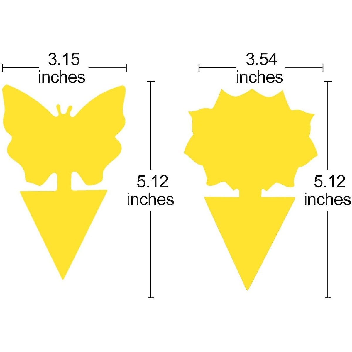 LFSYS 64 Pcs Sticky Traps for gnat, Yellow Stick Traps for Plants, Fungas gnat Traps Double Side with Shovel, Indoor Safe for Gnat, Fruit Fly, White Fly, Aphid, Leaf Miner