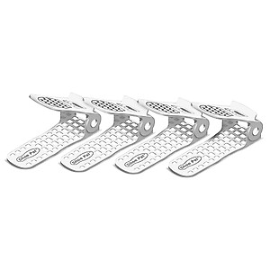 Shoepal- Adjustable Shoe Slot Organizers – Space-Saving Shoe Stackers for Closet, Double Layer Shoe Storage Racks for Sneakers, Heels, Flats & More (White, 4)