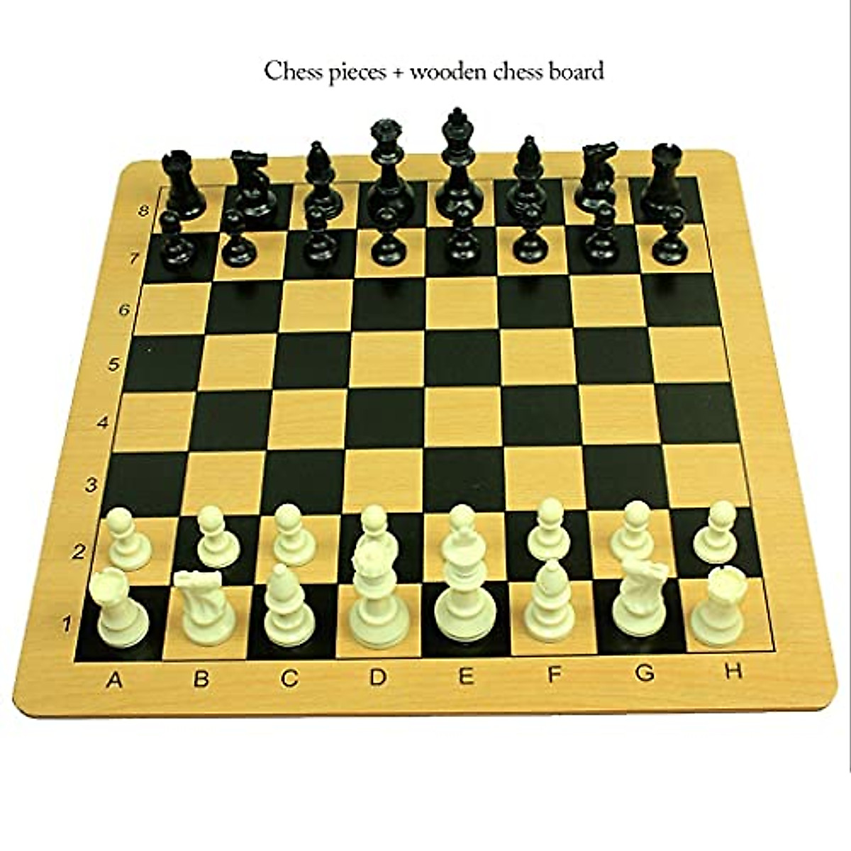 Yushifa Portable Chess Sets 2 in 1 Chess Set with Wood Chess Board，Travel Chess Set 13" X 13" Roll-up Chess Board Chess Board Set for Beginner Kids Chess Board Game (Color : Chess Set 2 in1)