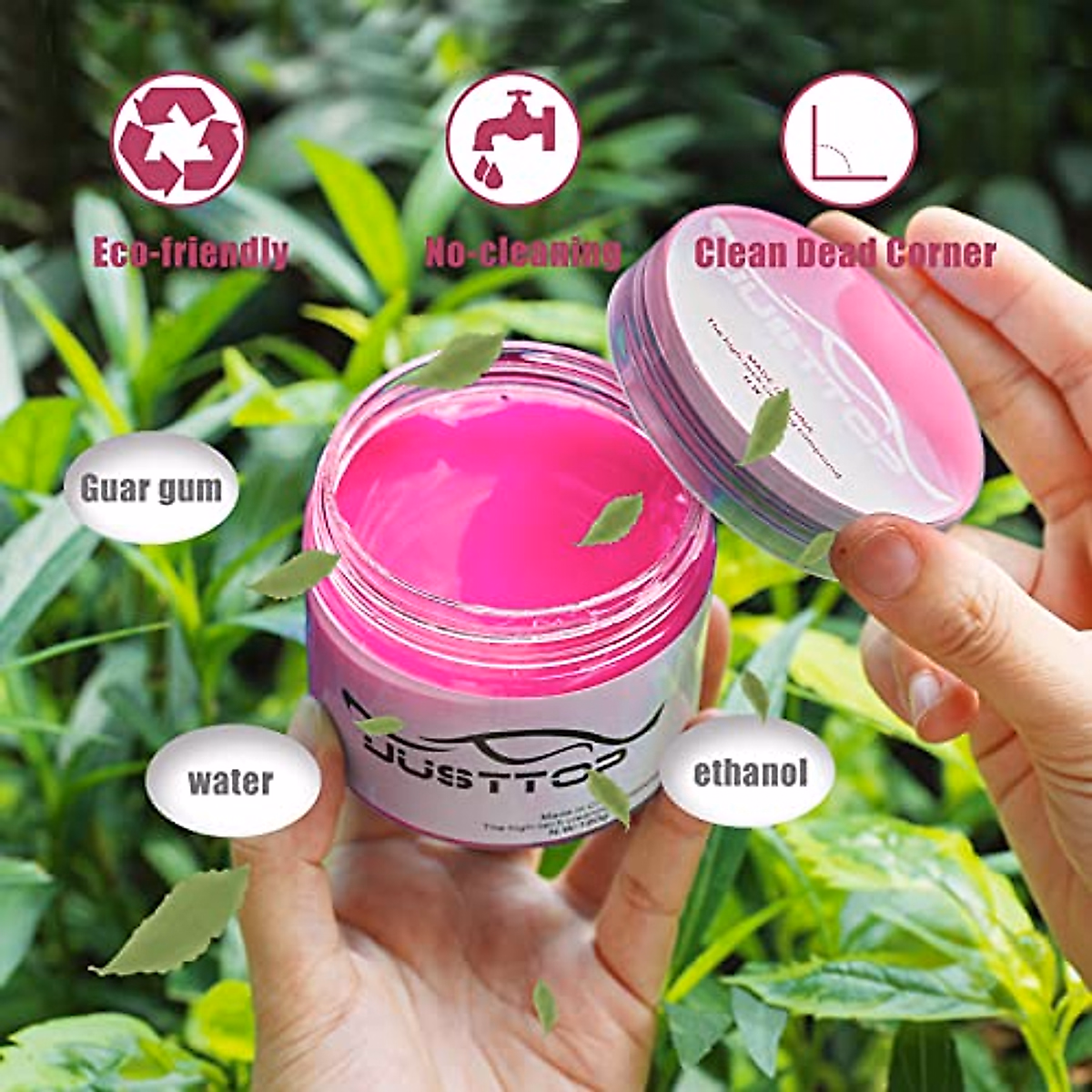 JUSTTOP Universal Cleaning Gel for Car, Car Cleaning Kit, Car Crevice Cleaner, Auto Air Vent Interior Detail Removal Putty Mud Slime Cleaner for Car Vents, PC, Laptops, Cameras(Pink)