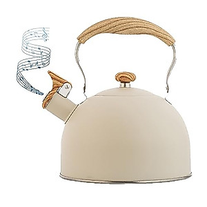 2.5L Whistle Gas Stove Top Kettles, Stainless Steel Whistling Kettle,with Anti-Scald Handle, Suitable for All Heat Source▂19 * 21CM/7.5"*8.3"