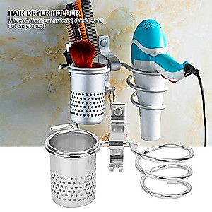 Hair Dryer Holder, Hair Dryer Organizer Wall Mount Hair Blow Dryer Hanging Rack Spiral Hair Styling Stand Organizer With Cup Perfect Bathroom Washroom Accessories Storage(#1)
