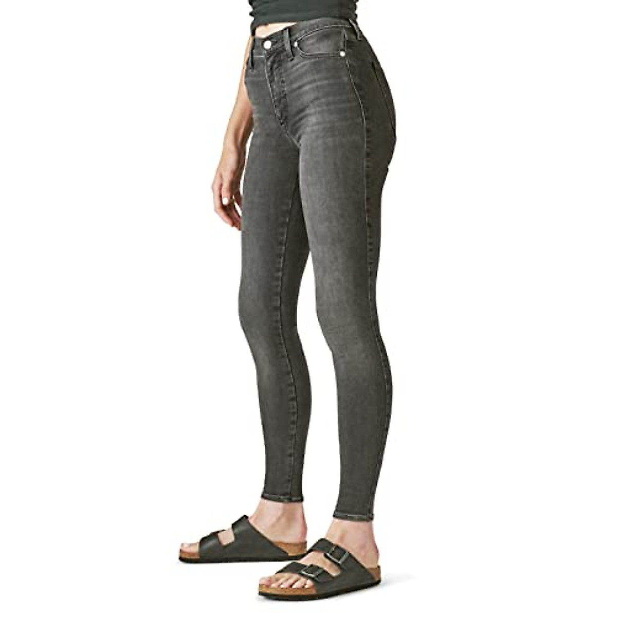 Lucky Brand womens Uni Fit High Rise Skinny Jeans, Global Grey, 4 US