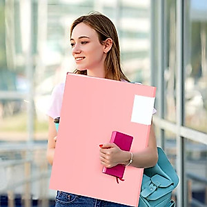 11x17 Portfolio Presentation Book - Art Portfolios 11x17 Binder with 40 Plastic Sleeves for Displaying 80 Pcs 11 x 17" Paper, Artwork, Prints or Posters - Pink
