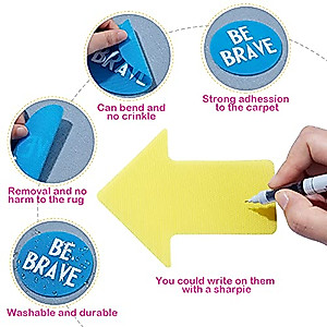 32 Pieces Carpet Markers Colorful Heart Stars Arrows Circles Designs Positive Sayings Carpet Markers Classroom Carpet Markers for Teacher Student