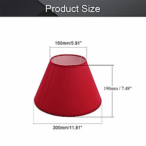 Othmro Lamp Shades Small Fabric Floor Shades Hand Crafted-Off Lampshades UNO Style Table Lamps Lampshades with Adapter for E27 E14 Base Bedroom Living Room Red