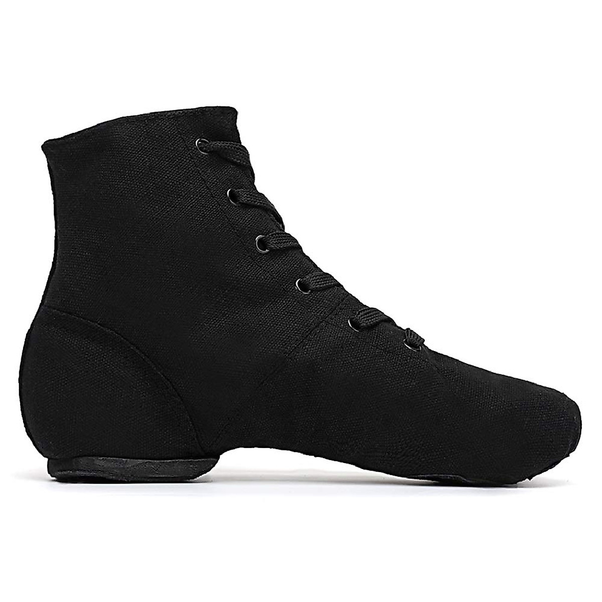 Smithmelody Canvas Jazz Dance Boots Ballet Dancing Sneakers for Adult Men Women (7/38，Black