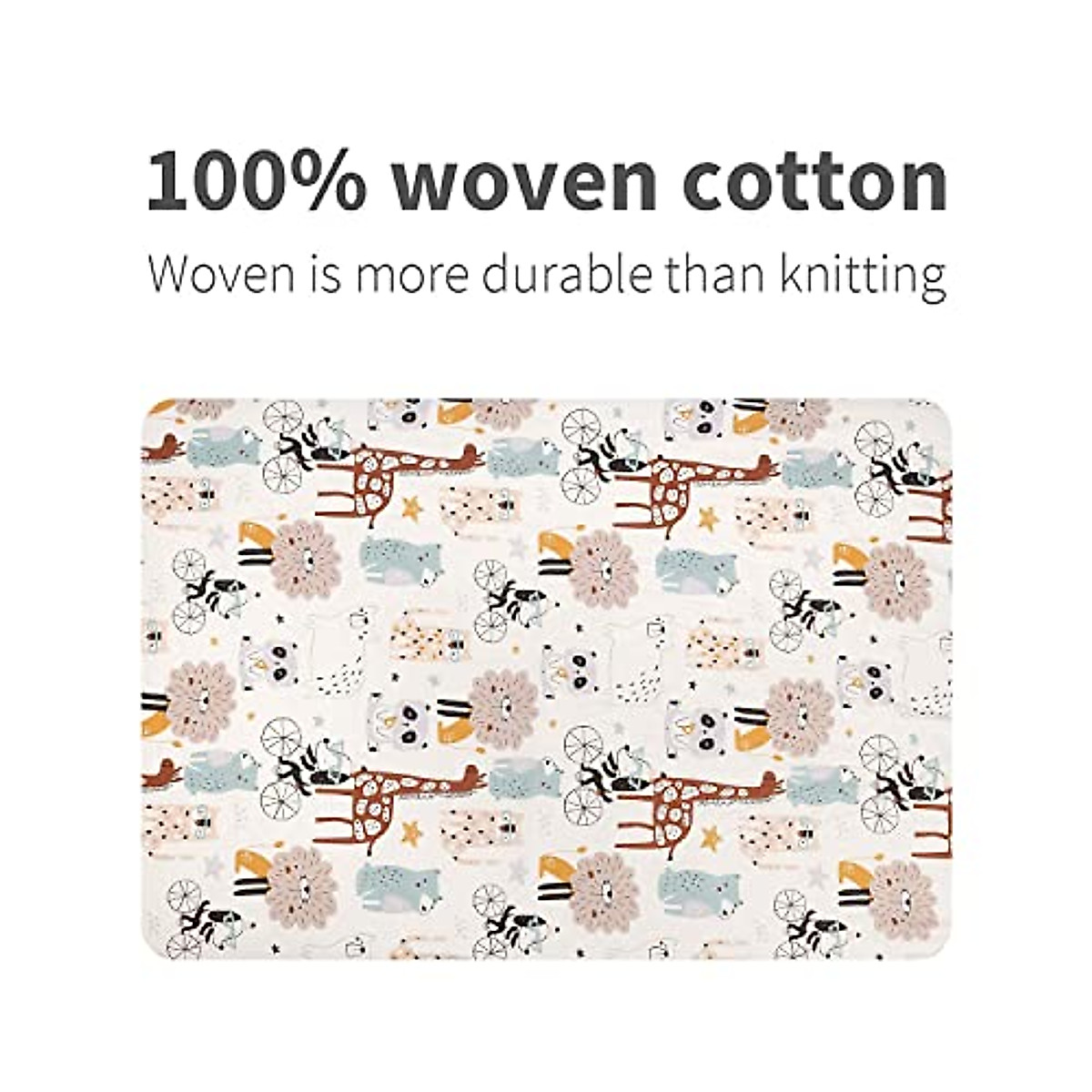 Babygoal Pack n Play Baby Play Playard Sheets,Organic Cotton,2 Pack Portable Playard Mattress Cover 27x39x4 inches,2CYXW12-B