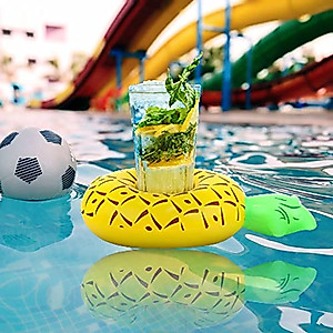 E-TING 5PCS Swim Ring Summer Fun Swimming Pool Float Raft Lilo Lifebuoy for 11.5 inch Dolls Toys Inflatable Floating Drink Holders