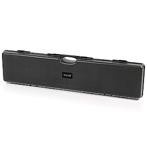Merdia Black Large Hard Rifle Case with Convoluted Foam Outdoors Sporting Tactical Gun Case 53.93" AR Accessories | Rifle Bag | Hard Gun Cases for Rifles | Shotgun Case
