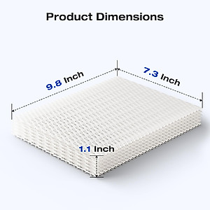 Fil-fresh MD1-0034 Replacement Humidifier Wick, Replacement Filter Compatible with Vornado Evaporative Humidifier Evap40, Evap2, EV100, EV200, EVDC300, EVDC500, High Moisture Output, 4-Pack