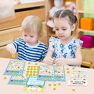 XJF Easter Bingo Game for Kids,24 Players for Kids Party Supplies,School Classroom Activities
