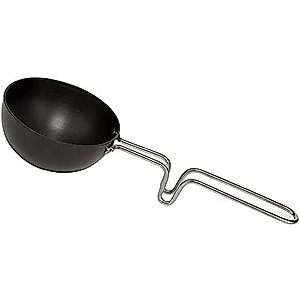 Tanish Trading Aluminium Mini Tadka Pan/Frying Pan with Handle, 2.5 mm Thickness, Black