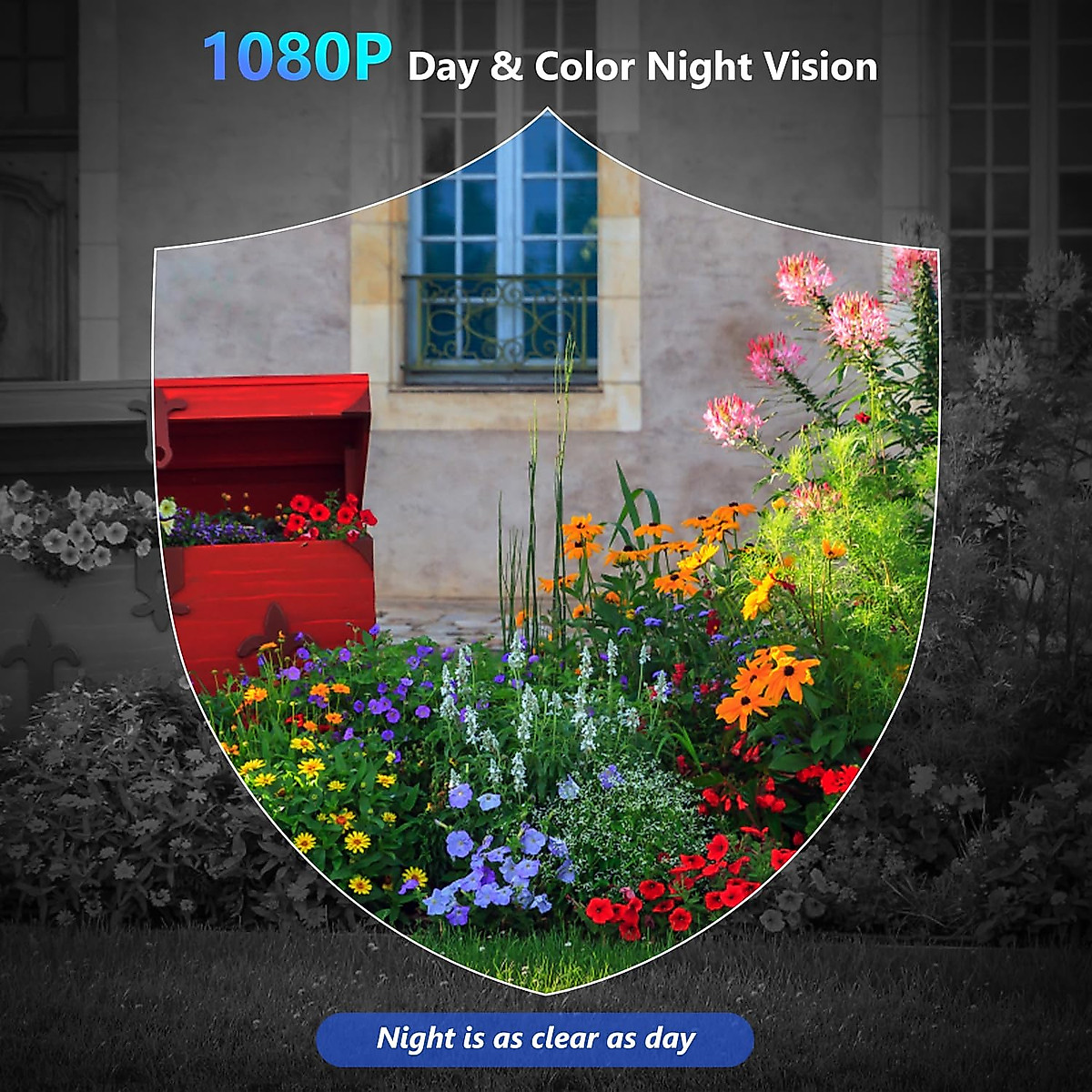 Cameras for Home Security, 1080P Security Cameras Wireless Outdoor with Motion Detection Spotlight/Siren Alarm Color Night Vision 2-Way Talk Waterproof SD/Cloud Storage Battery Powered WiFi Cam 2-Pack