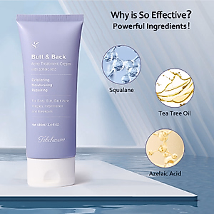 Tobcharm Back Acne Treatment, Butt Acne Clearing Treatment, Body Acne Treatment with Azelaic Acid 3.4 fl. oz., Great for Men and Women Acne Scar Treatment, Hormonal Acne And Cystic Acne Treatment