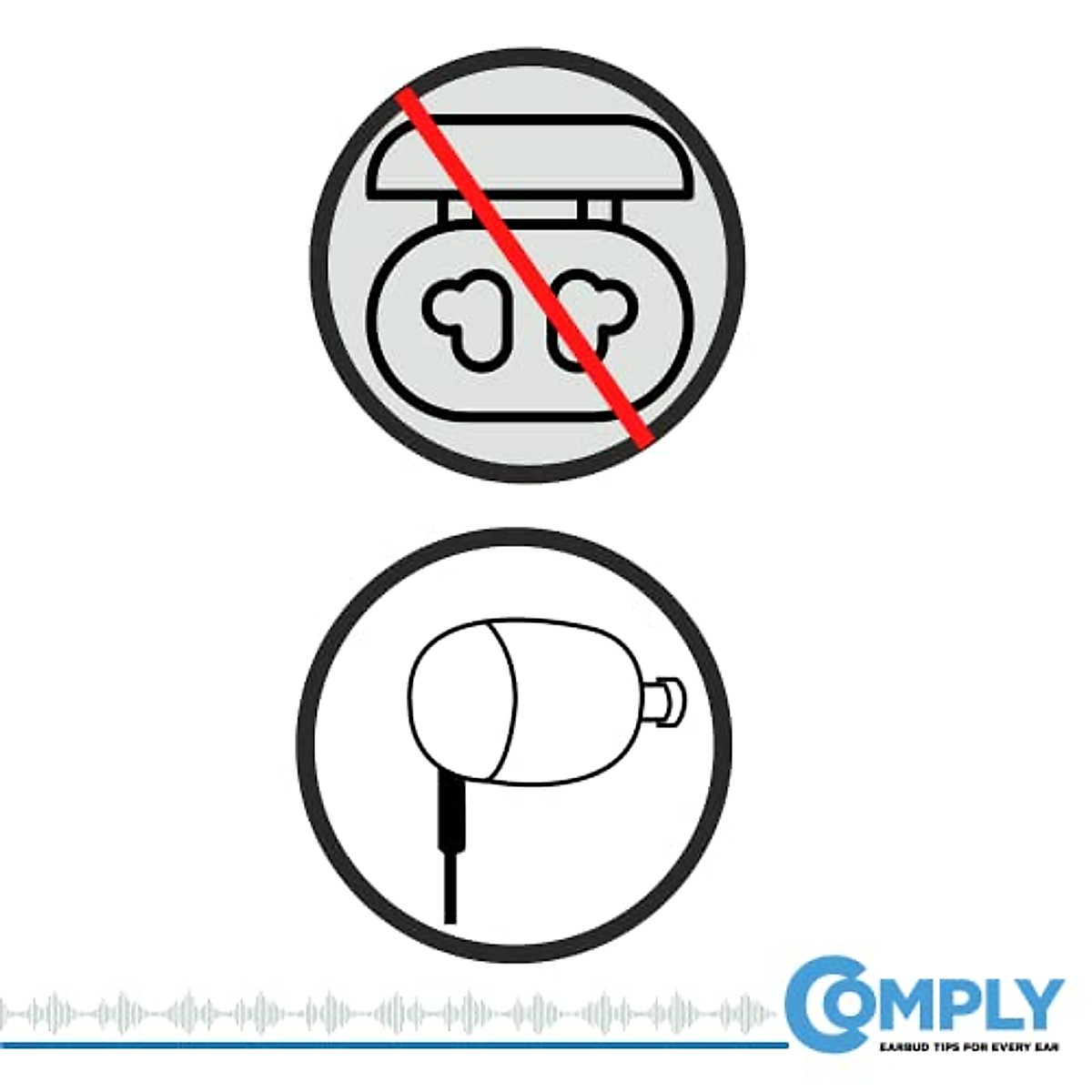 Comply Foam 400 Series Replacement Ear Tips for Bose Quiet Comfort 20, Sennheiser IE 300, Campfire Audio, 7Hertz, NuraLoop & More | Ultimate Comfort | Unshakeable Fit|NO TechDefender | Medium, 3 Pairs