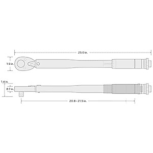 TEKTON 1/2 Inch Drive Micrometer Torque Wrench (25-250 ft.-lb.) | 24340